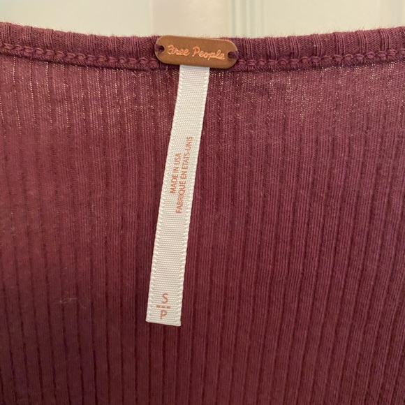Free People | Tops | Free People Deep V Rib Tee | Poshmark